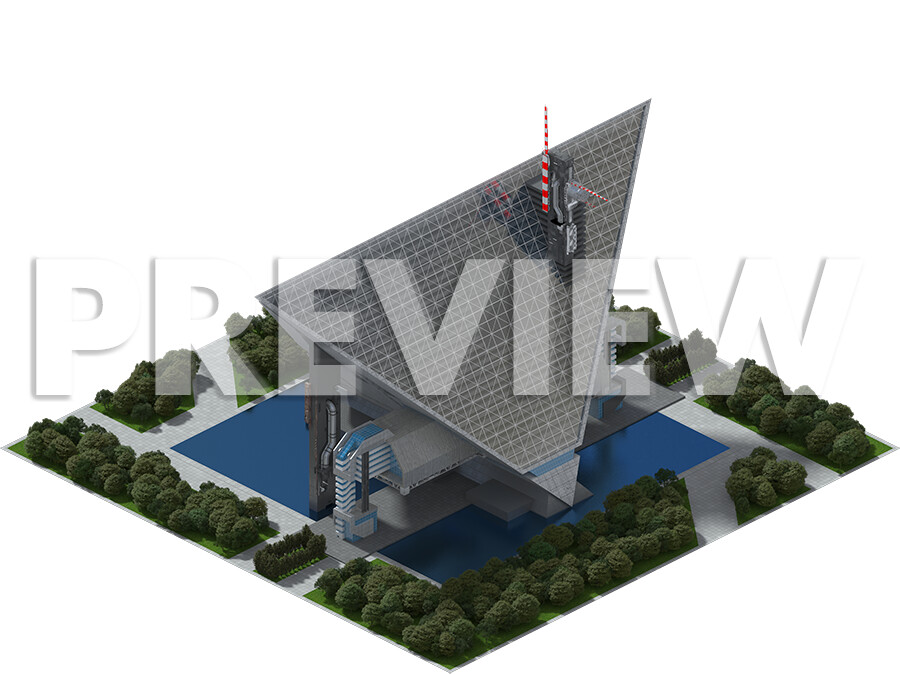 ArtStation - Architecture (Tile#0046, 2x2) – Dimetric Projection ...