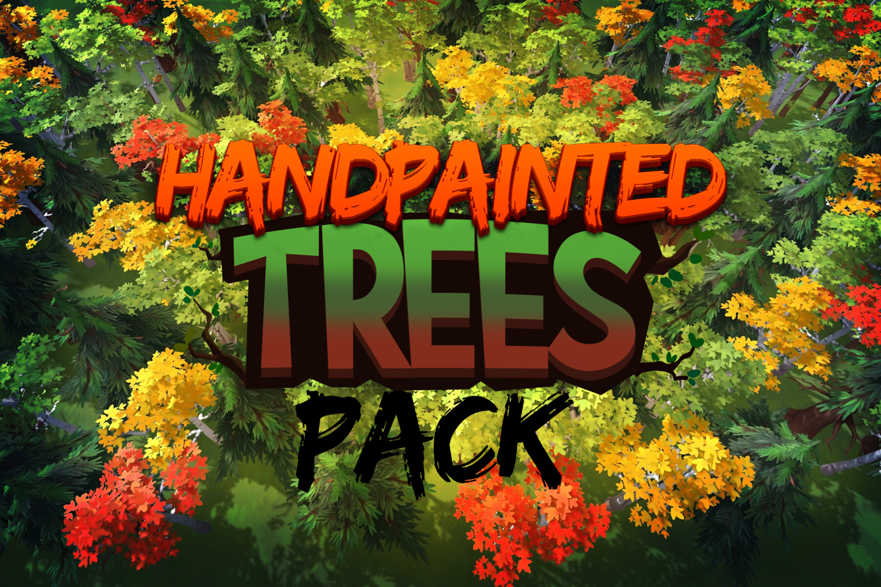 ArtStation - Handpainted Trees Pack | Game Assets