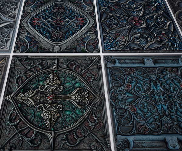 ArtStation - 30 Medieval Gothic Seamless PBR Textures Pack 01 | Game Assets