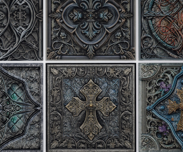 ArtStation - 30 Medieval Gothic Seamless PBR Textures Pack 01 | Game Assets