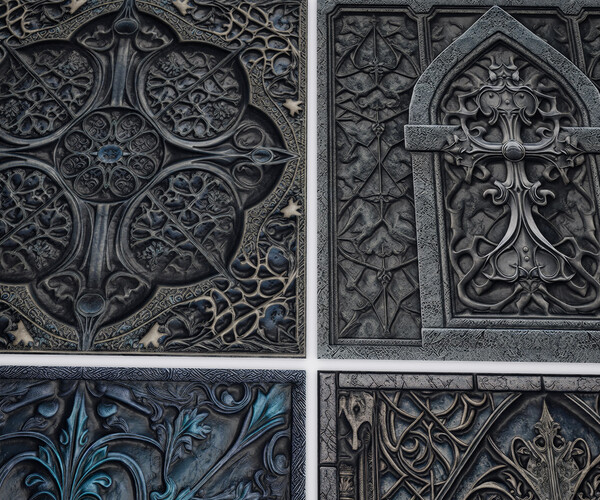 ArtStation - 30 Medieval Gothic Seamless PBR Textures Pack 02 | Game Assets