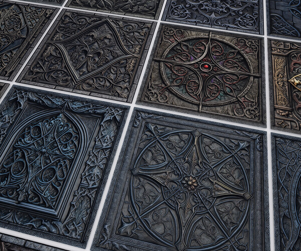 ArtStation - 30 Medieval Gothic Seamless PBR Textures Pack 02 | Game Assets