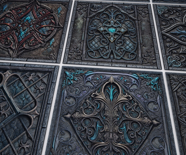 ArtStation - 30 Medieval Gothic Seamless PBR Textures Pack 02 | Game Assets