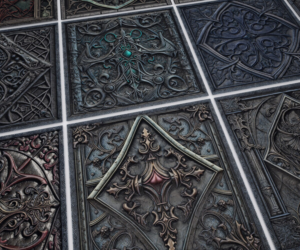 ArtStation - 30 Medieval Gothic Seamless PBR Textures Pack 02 | Game Assets