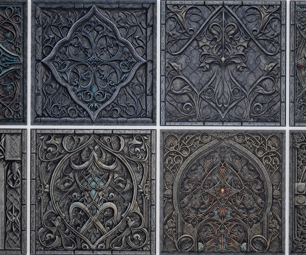 ArtStation - 30 Medieval Gothic Seamless PBR Textures Pack 03 | Game Assets