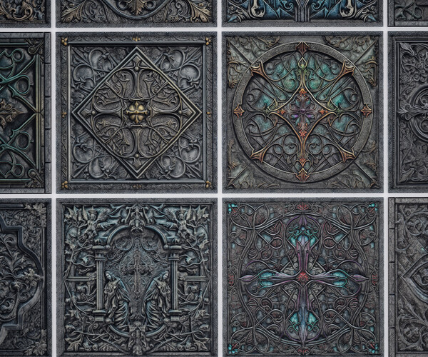 ArtStation - 30 Medieval Gothic Seamless PBR Textures Pack 03 | Game Assets