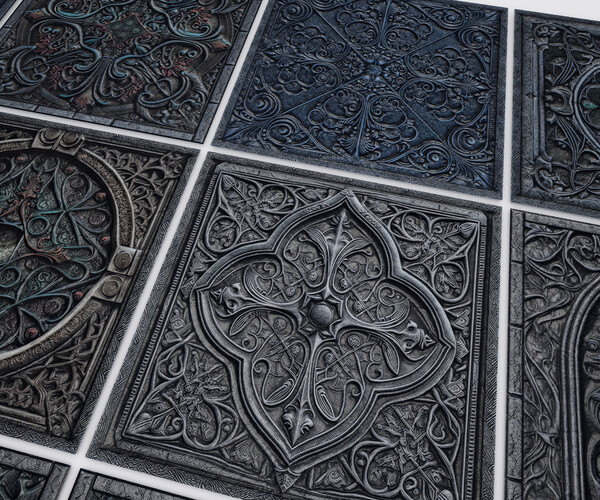 ArtStation - 30 Medieval Gothic Seamless PBR Textures Pack 03 | Game Assets