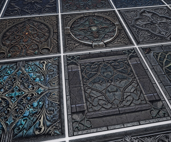 ArtStation - 30 Medieval Gothic Seamless PBR Textures Pack 03 | Game Assets