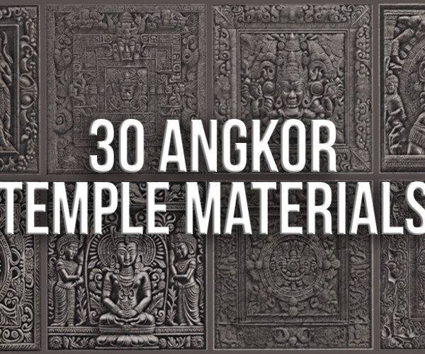 ArtStation - 30 Ankgor Wat Temple Seamless PBR Textures Pack 01 | Game Assets
