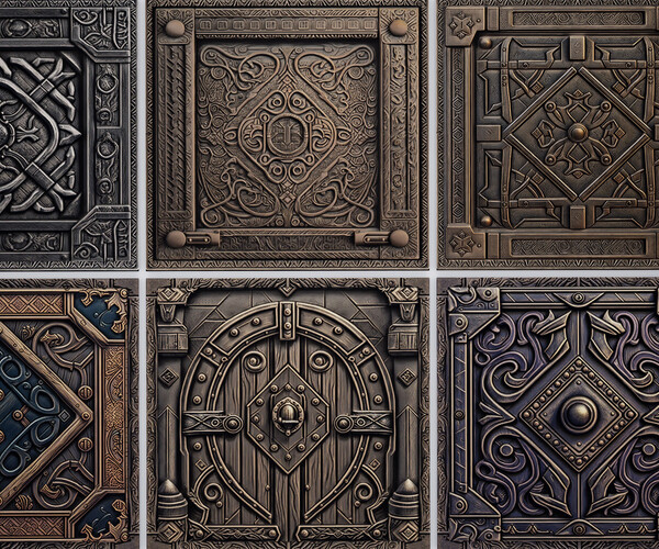 ArtStation - 30 Medieval Fantasy Dwarven Elf Seamless PBR Textures Pack ...