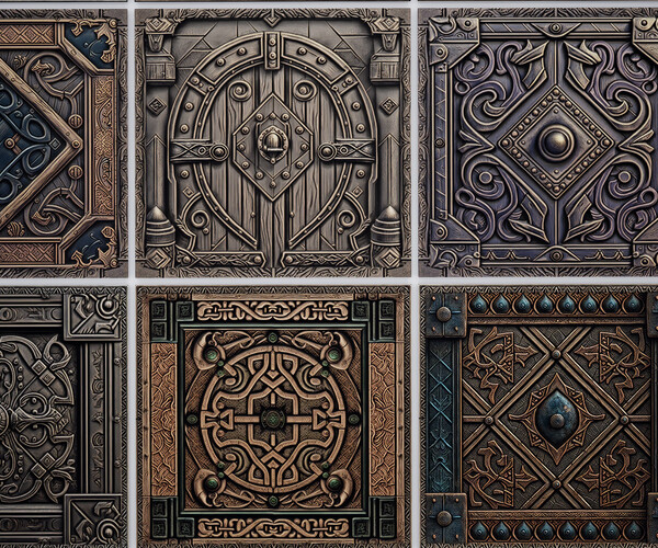 ArtStation - 30 Medieval Fantasy Dwarven Elf Seamless PBR Textures Pack ...