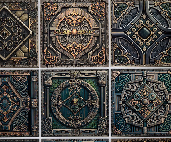 ArtStation - 30 Medieval Fantasy Dwarven Elf Seamless PBR Textures Pack ...