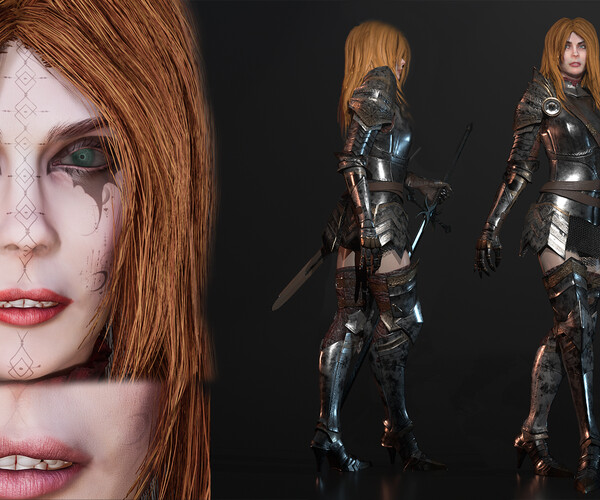 ArtStation - Female Knight Full Plate Gaming Unreal Engine Project ...