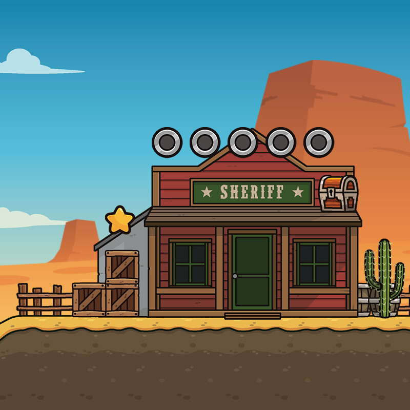 ArtStation - Western Desert 2D Platformer | Game Assets