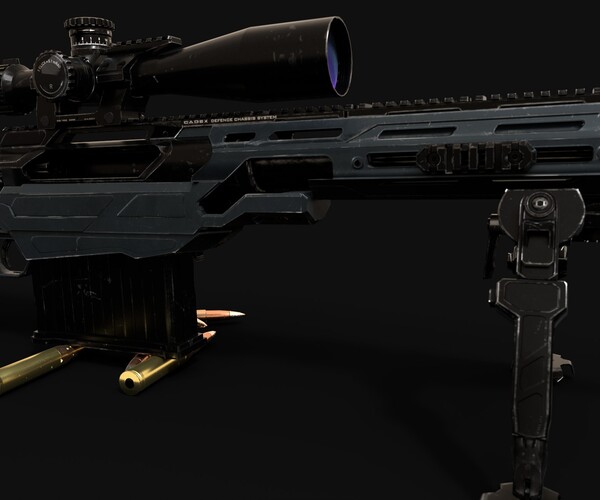 ArtStation - CDX-50 Tremor Sniper Rifle | Game Assets