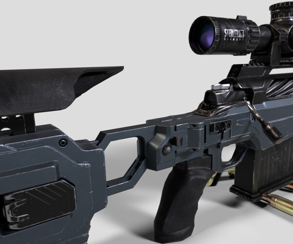 ArtStation - CDX-50 Tremor Sniper Rifle | Game Assets
