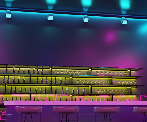 ArtStation - Night Club - Low Poly - Game Ready | Game Assets