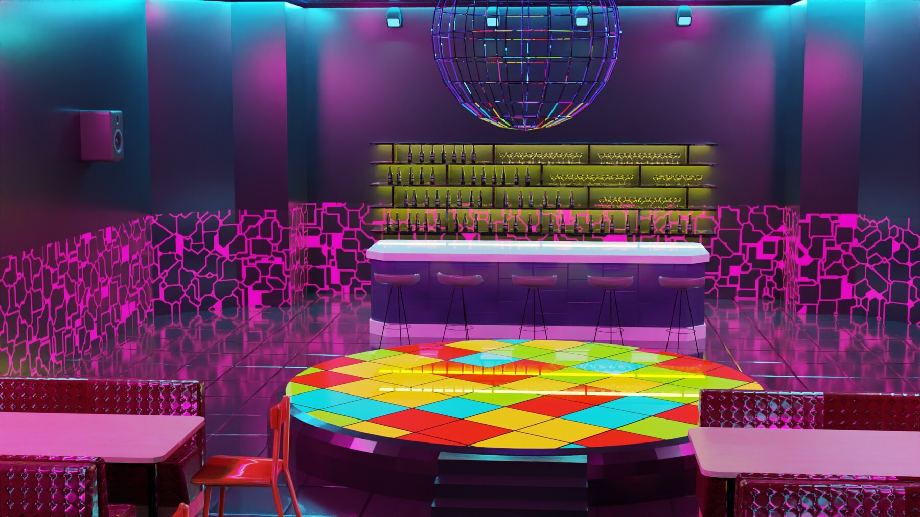 ArtStation - Night Club - Low Poly - Game Ready | Game Assets
