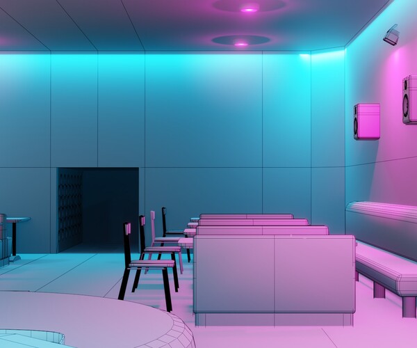 ArtStation - Night Club - Low Poly - Game Ready | Game Assets