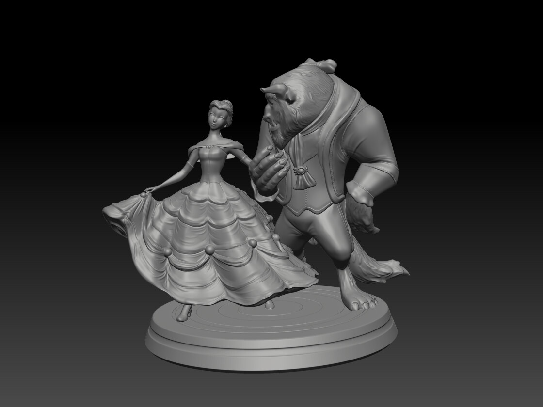 ArtStation - The Beauty and The Beast stl 3d model printing | Resources