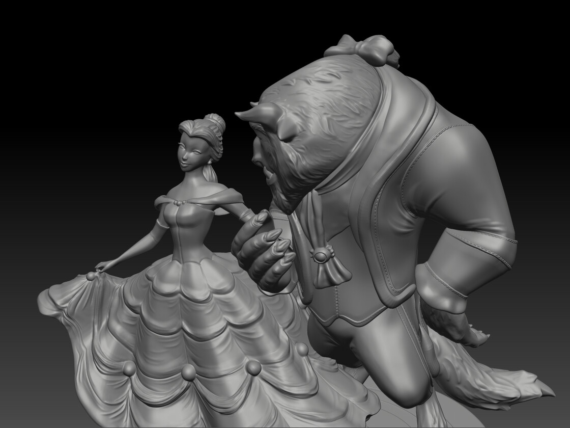 ArtStation - The Beauty and The Beast stl 3d model printing | Resources