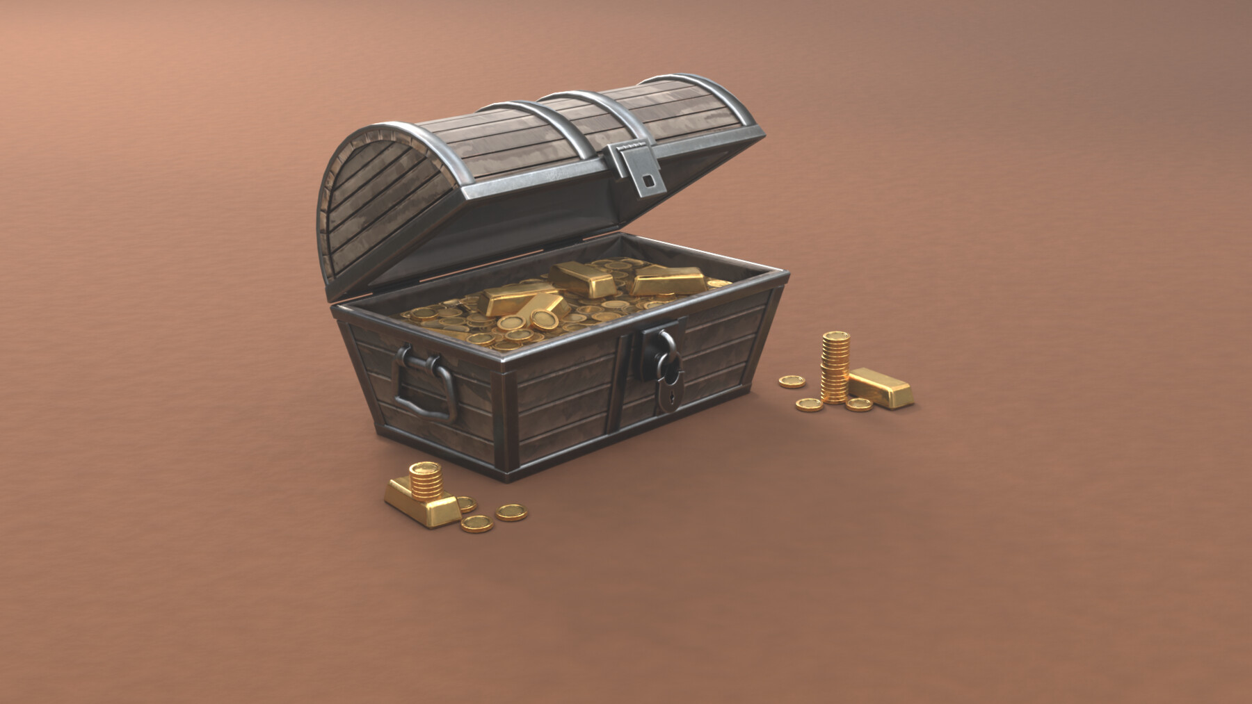 ArtStation - Low Poly Gold Chest | Game Assets