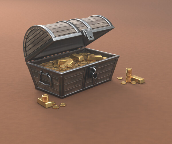 ArtStation - Low Poly Gold Chest | Game Assets