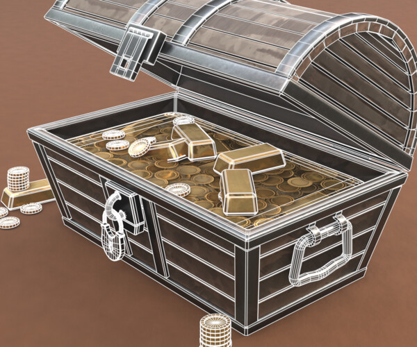 ArtStation - Low Poly Gold Chest | Game Assets