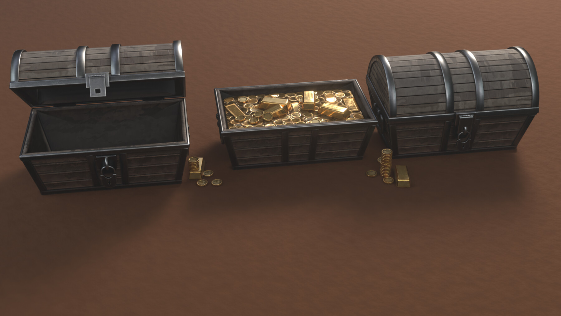ArtStation - Low Poly Gold Chest | Game Assets