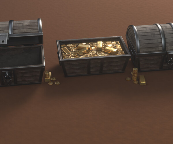 ArtStation - Low Poly Gold Chest | Game Assets