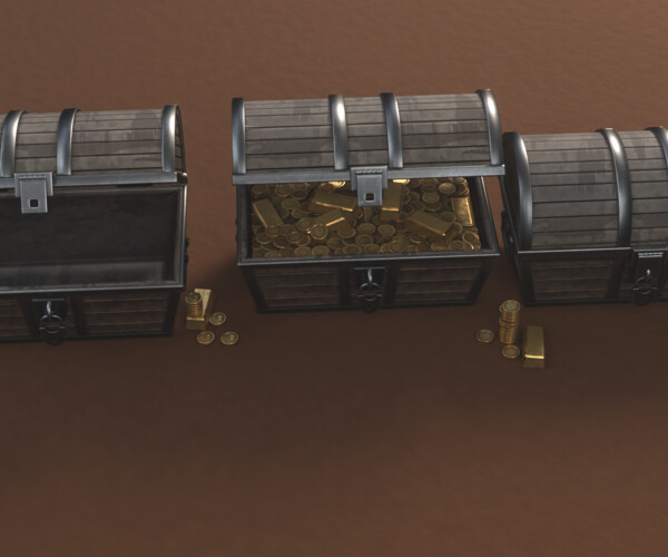 ArtStation - Low Poly Gold Chest | Game Assets