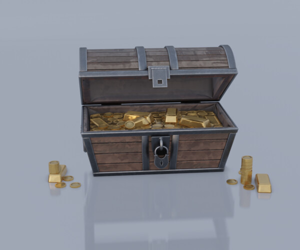 ArtStation - Low Poly Gold Chest | Game Assets