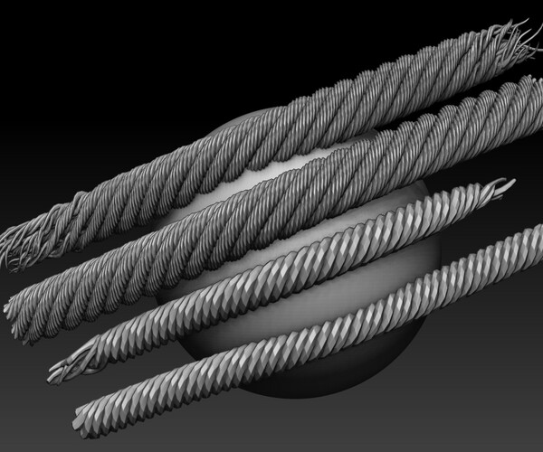 ArtStation - 4 IMM Rope Brush for Zbrush v1 | Brushes