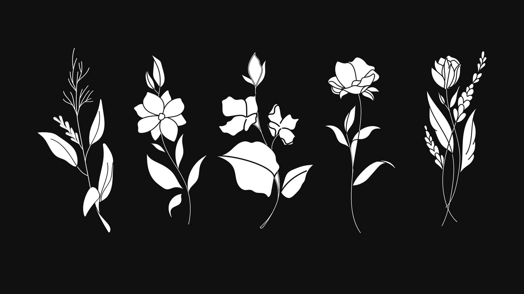 ArtStation - 140 Floral Alphas and Stickers | Brushes