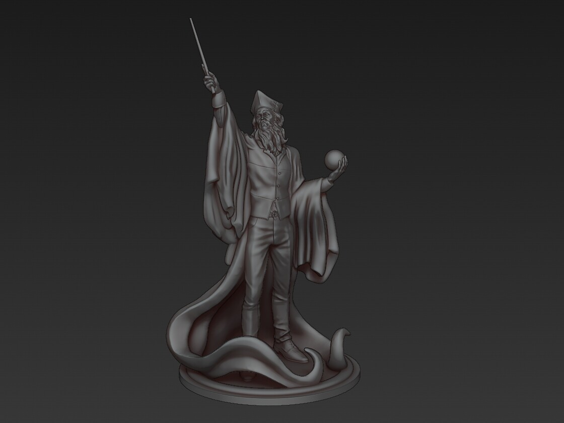 ArtStation - Wizard statue 3D print model | Resources