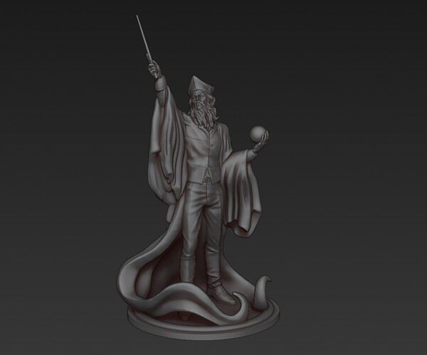 ArtStation - Wizard statue 3D print model | Resources
