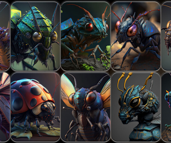 ArtStation - 200 Insects Reference Pack | 4K | v.15 | Artworks