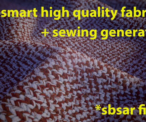 ArtStation - 10 smart high quality fabrics +sewing generator | Game Assets