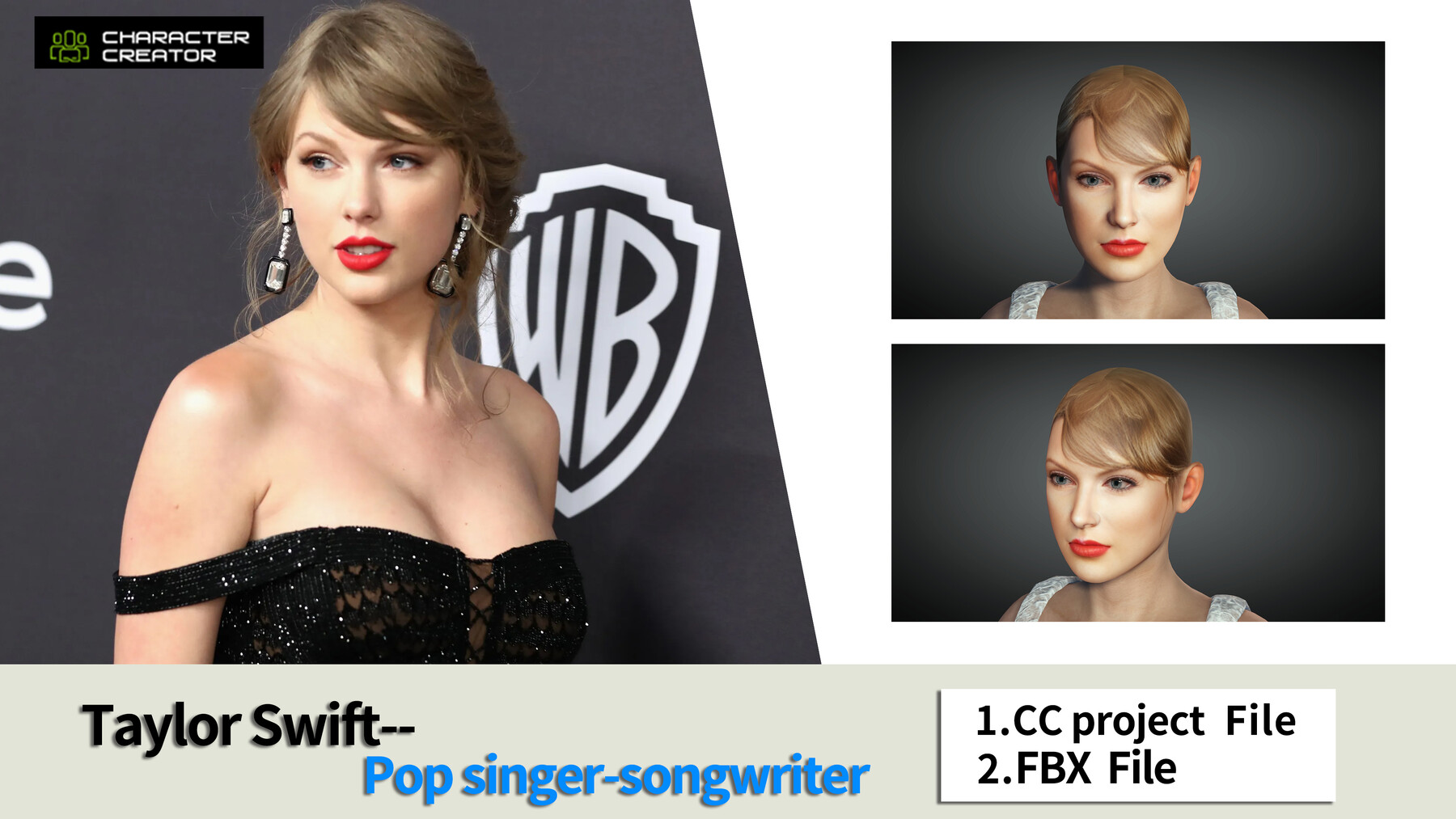 ArtStation - Taylor Swift/Pop singer-songwriter with blendshape and full cc3 body skeleton ...