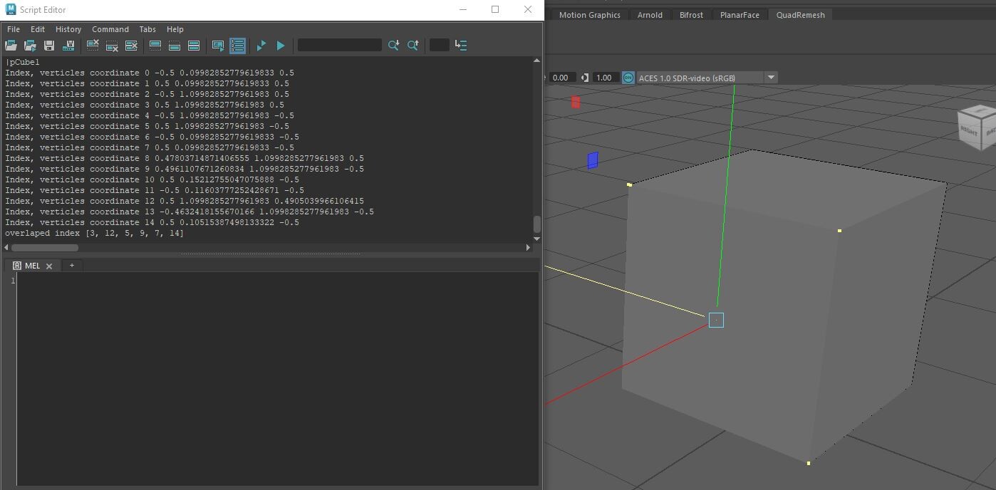 Artstation Script For Checking Overlapped Vertices For Maya Resources