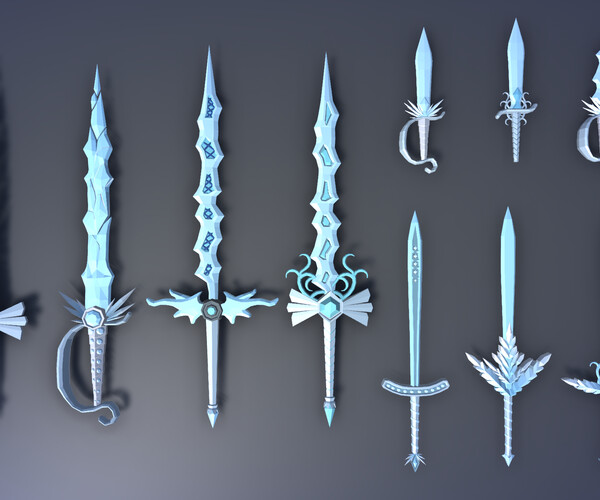 ArtStation - 900 Low Poly Fantasy RPG Weapons - Ultimate 3D Pack | Game ...