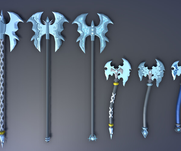ArtStation - 900 Low Poly Fantasy RPG Weapons - Ultimate 3D Pack | Game ...