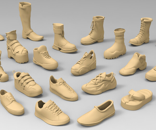 ArtStation - 25 basemesh shoes collection 2 | Resources
