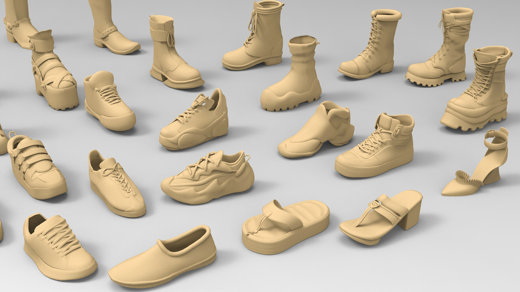 ArtStation - 25 basemesh shoes collection 2 | Resources