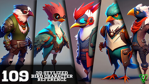 ArtStation - 109 3d stylized bird character reference | Artworks