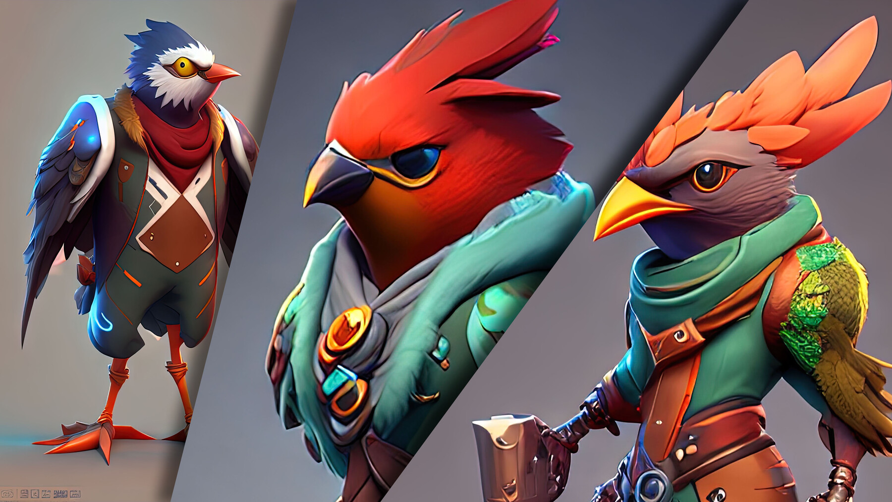 ArtStation - 109 3d stylized bird character reference | Artworks