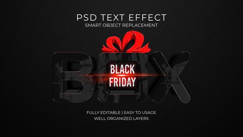 ArtStation - 3D Box. PSD fully editable text effect. Layer style PSD ...