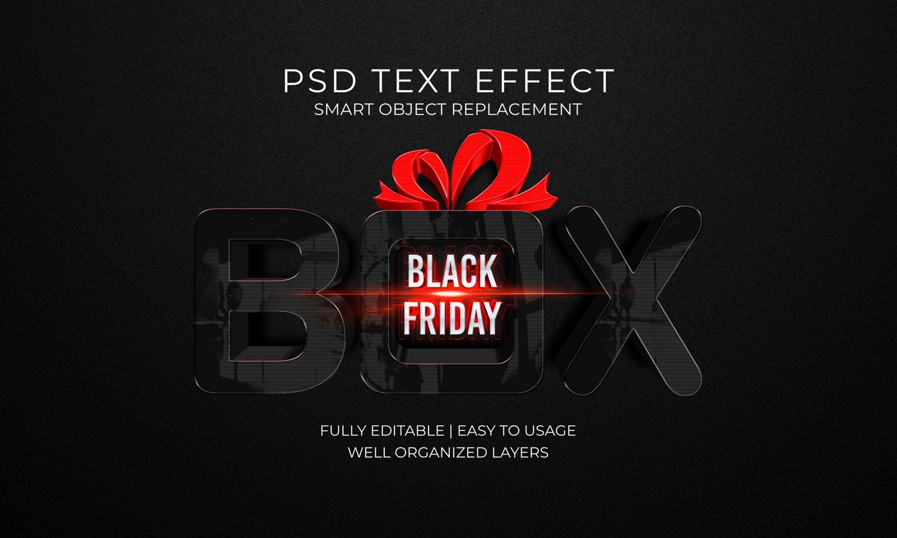 ArtStation - 3D Box. PSD fully editable text effect. Layer style PSD ...