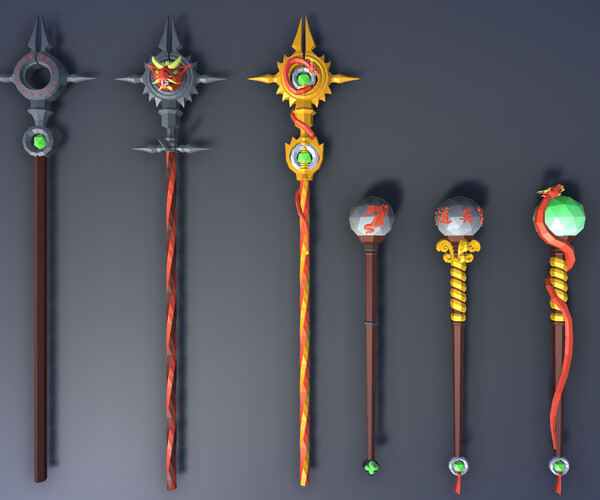 ArtStation - 900 Low Poly Fantasy RPG Weapons - Ultimate 3D Pack | Game ...