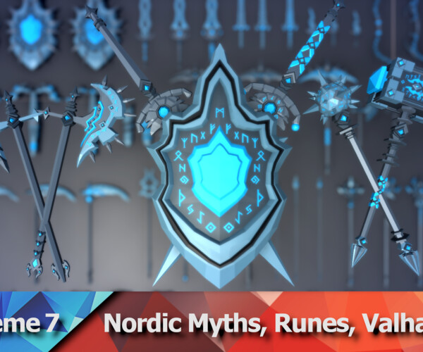 ArtStation - 900 Low Poly Fantasy RPG Weapons - Ultimate 3D Pack | Game ...